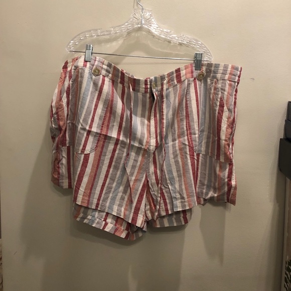 torrid | Shorts | Torrid Red And Grey Striped Shorts | Poshmark